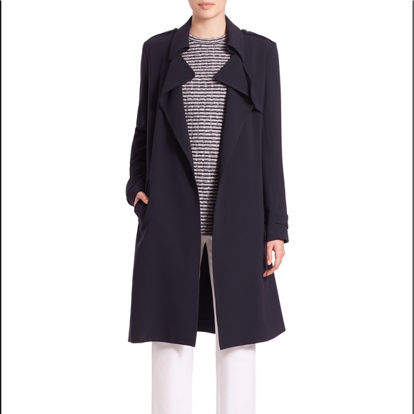 Theory | Jackets & Coats | New Theory Oaklane Trench Coat Admiral Crepe ...